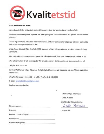 Kvalitetstid (Arkiverad) - Förenade Bolag